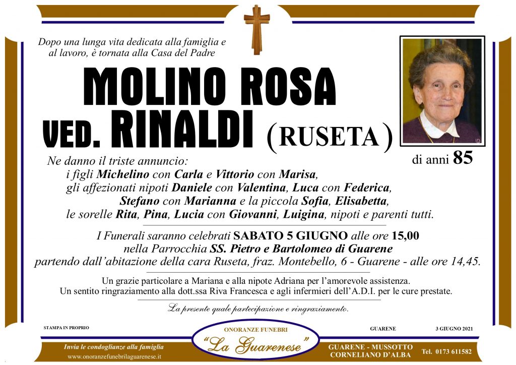 MOLINO ROSA vrd. RINALDI – La Guarenese