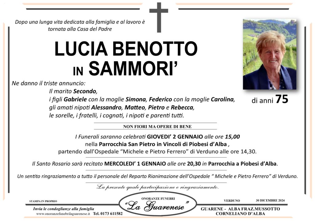 LUCIA BENOTTO IN SAMMORI’ – La Guarenese